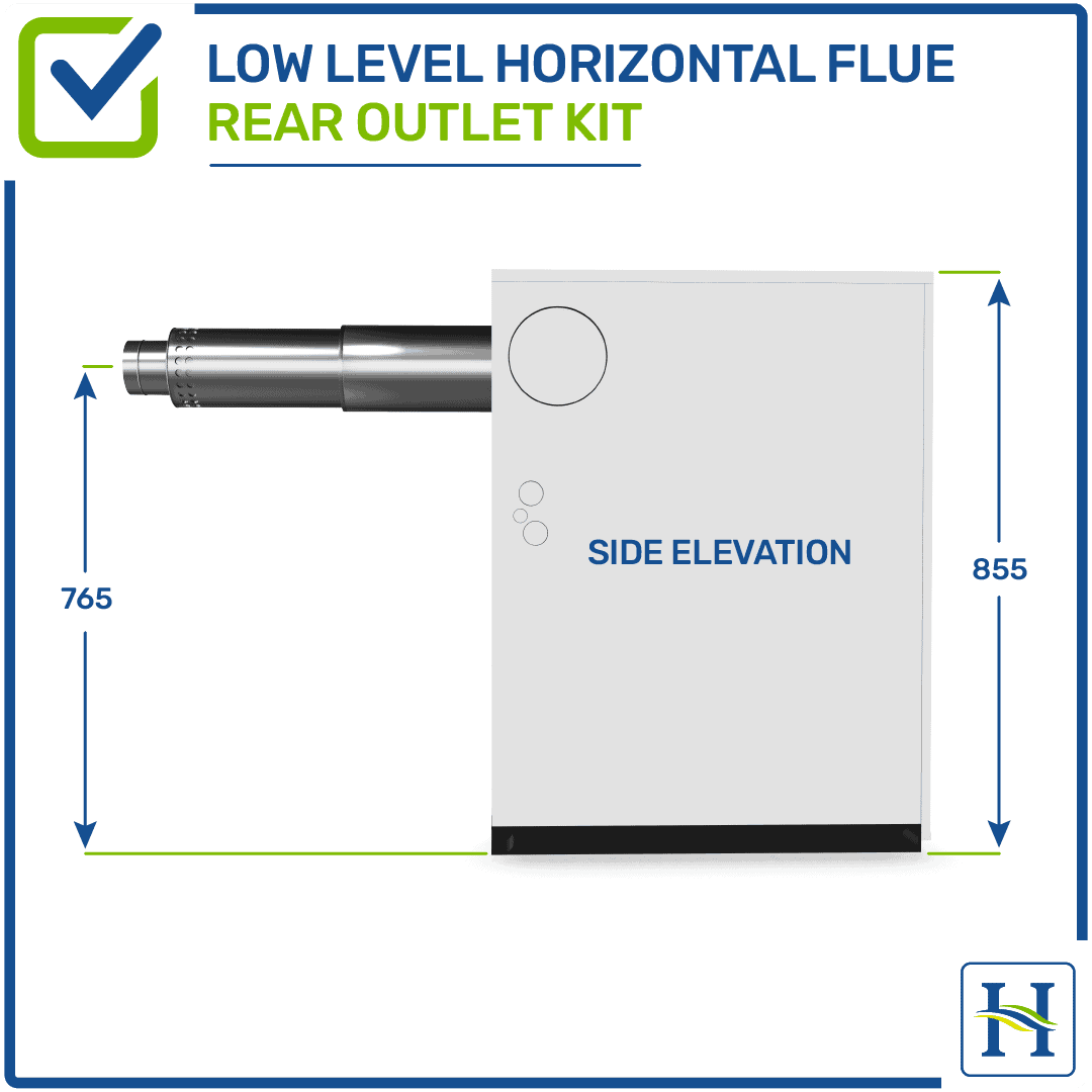Low Level Horizontal Rear Outlet Flue Kit | Hounsfield Boilers